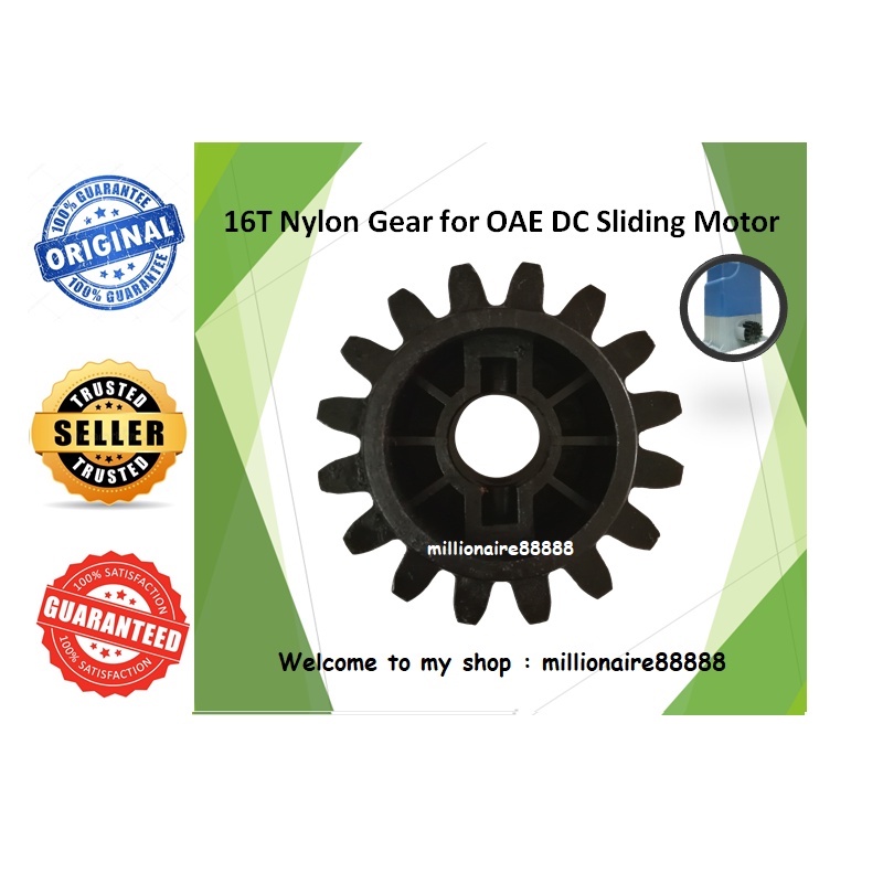 High Quality 16T Nylon Plastic Black Gear for OAE 888 DC Sliding Motor ...