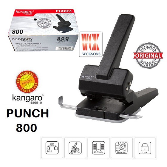 KANGARO HEAVY-DUTY POWER PUNCH 800 ( PUNCHES UP TO 65 SHEETS ) | Shopee ...