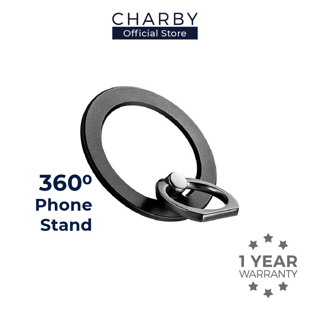 CHARBY Orbit Ring Holder - Magnetic 360° Adjustable Aluminium Phone ...