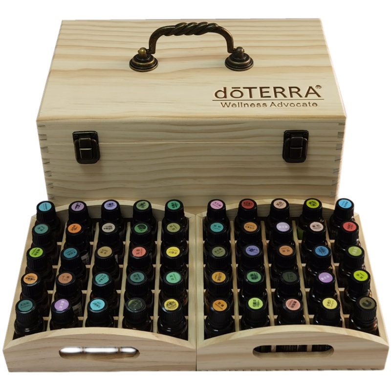 🔥READY STOCK🔥 doTERRA 56-74 Grids Essential Oil box Wooden 5ml 10ml ...