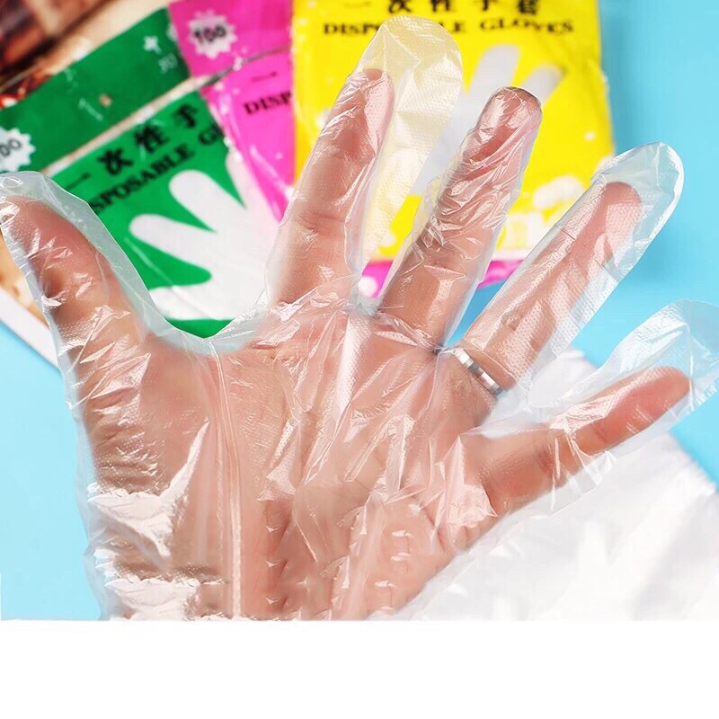 ️Ship Within 24H ️ 100pcs HDPE Disposable Plastic Hand Gloves 一次性塑料手套 ...