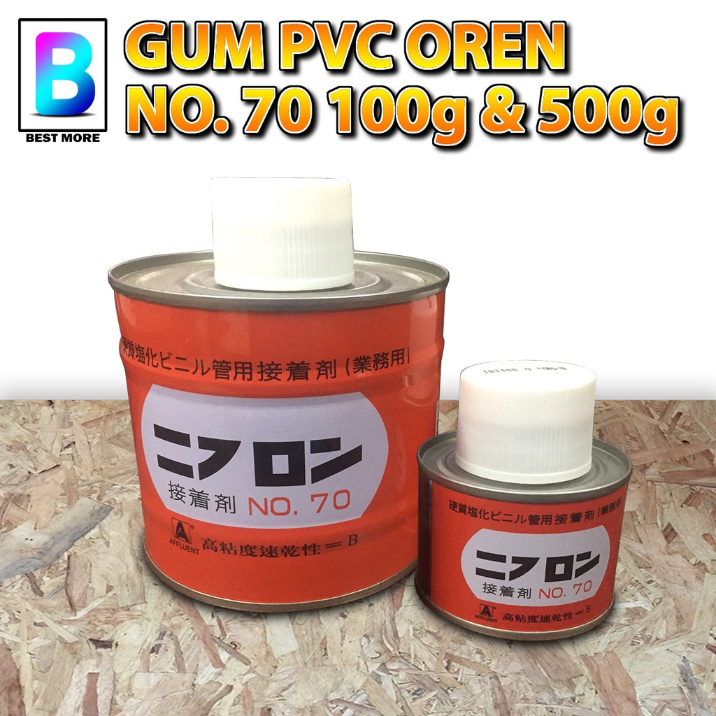 Glue PVC Pipe No:70 Japan Solvent Gum Pipe Water Piping 100g / 500g ...