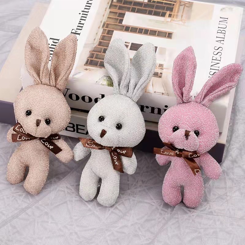Cute Bunny Plush Bear Dolls Mini Teddy Bear Soft Wedding Doorgift Gift ...