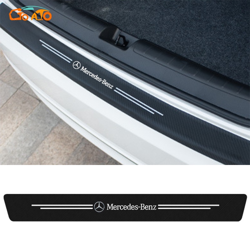 GTIOATO Car Carbon Fiber Trunk Protection Sticker Auto Rear Bumper ...