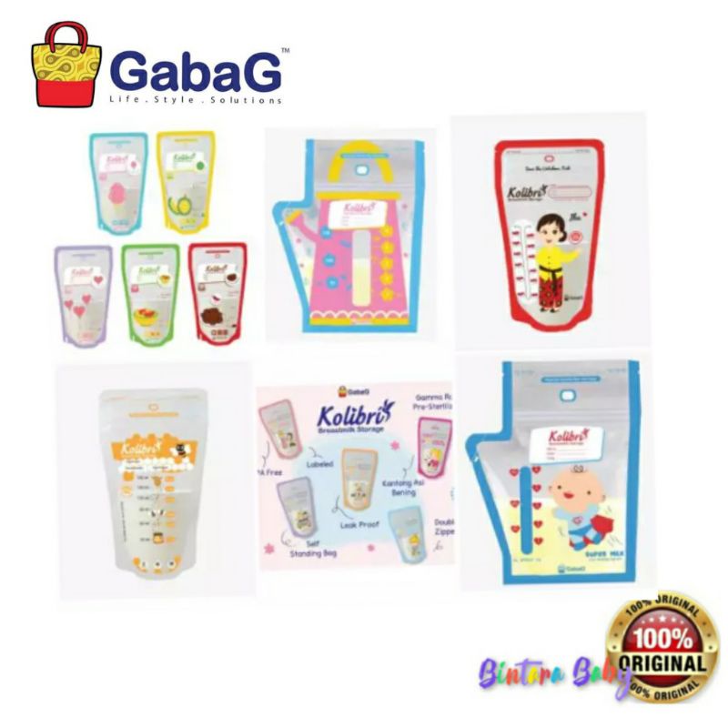Original Retail Gabag Plastic Breast Milk Bags Breast Milk Bags Gabag ...