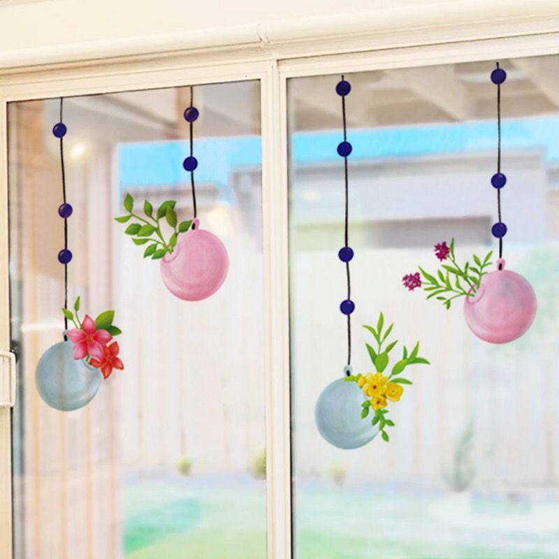 Kindergarten glass door and window wall stickers double-sided stickers ...