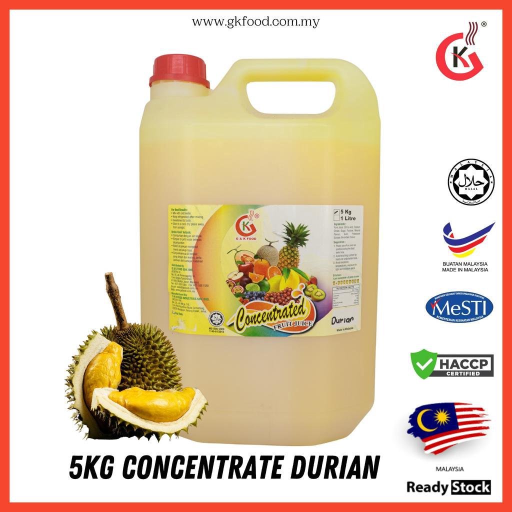G&K 1:8 Concentrate Durian Juice 5kg(4L) | Jus Durian Pekat Halal | air ...