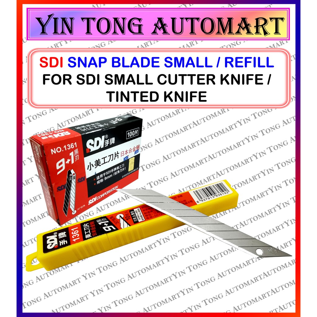 SDI Snap Blade Small/Refill for SDI Small Cutter Knife/Tinted Knife ...