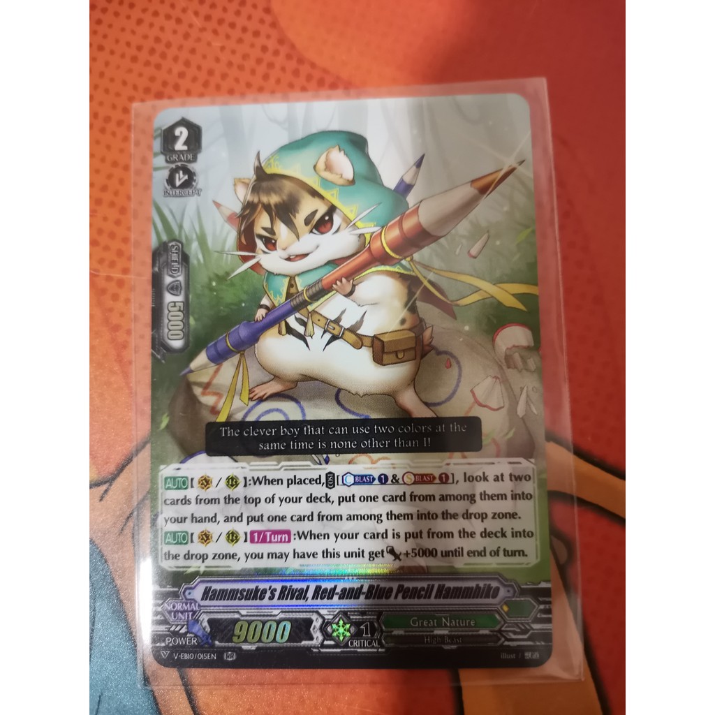 Cardfight!! Vanguard Hamsuke Rival, Red and Blue Pensil hammhiko ...