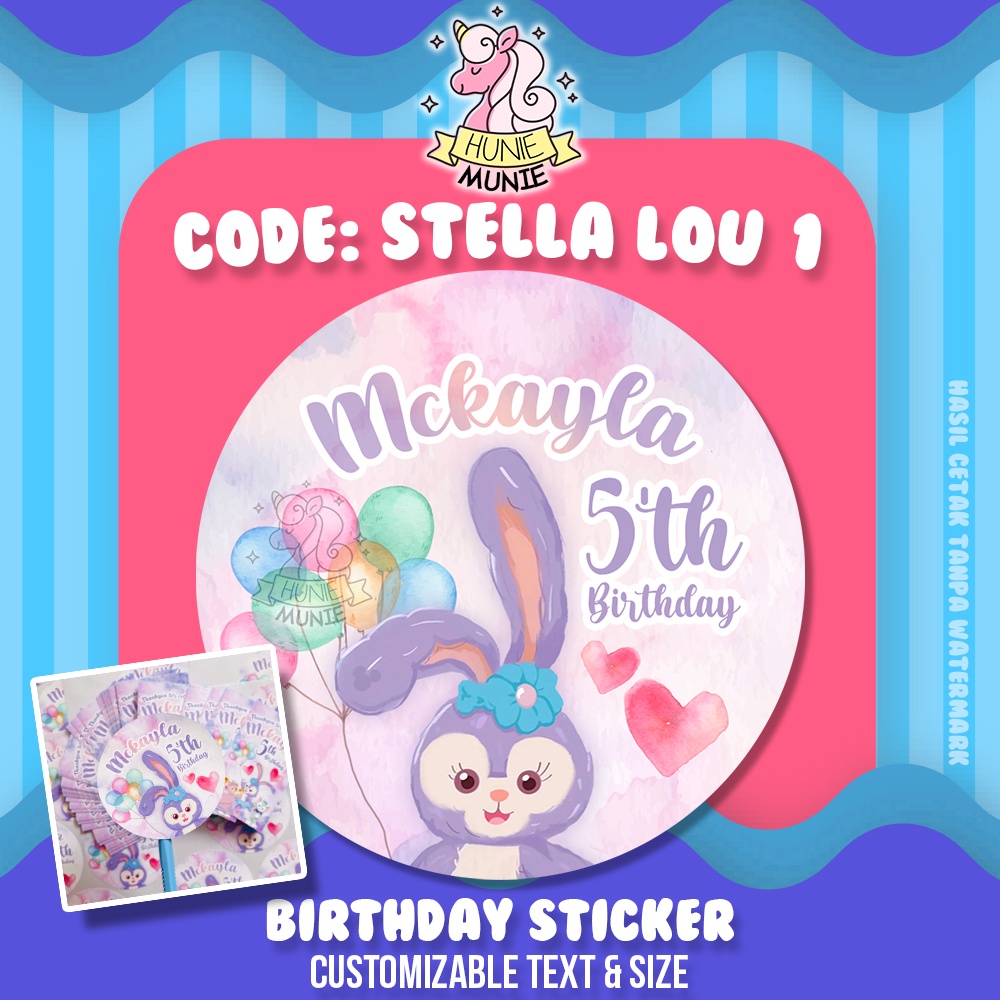 Custom Birthday Stickers - Stella Lou & Friends Duffy (20pcs ...