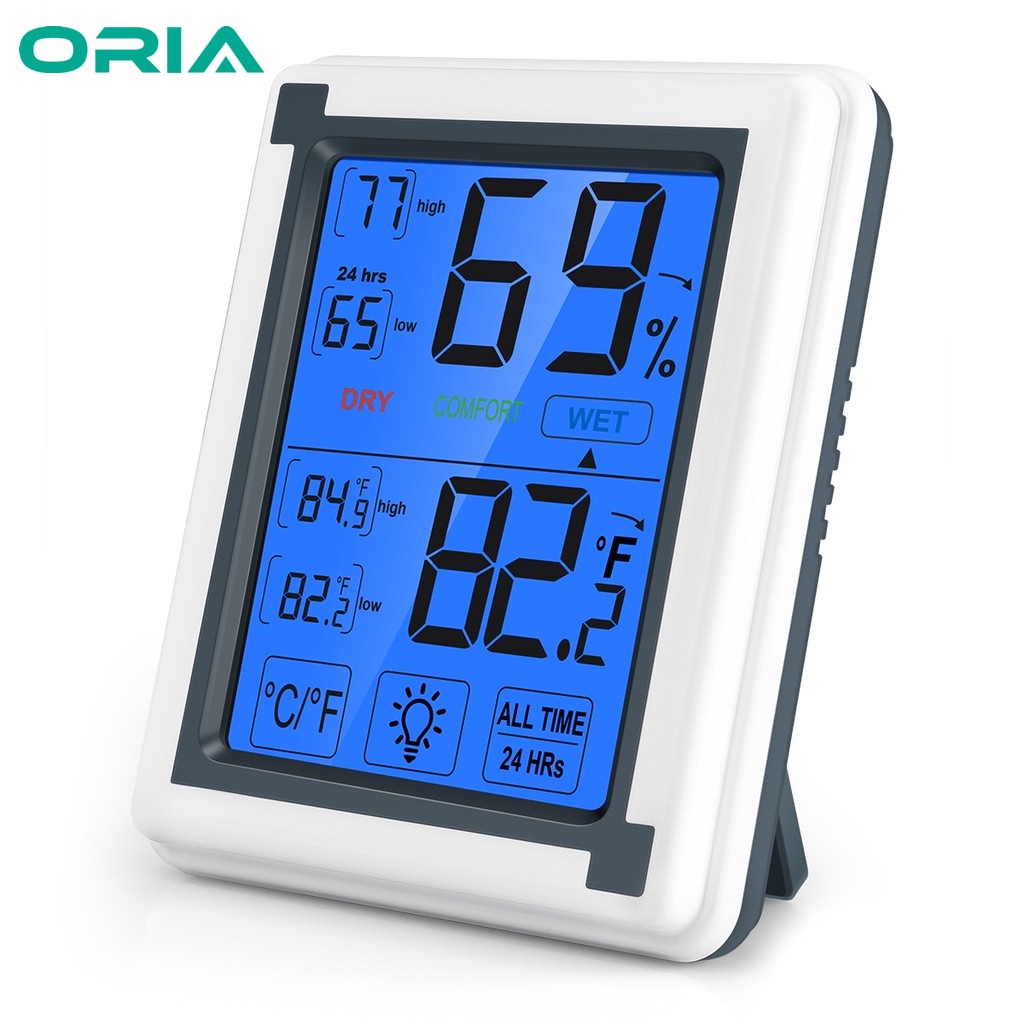 ORIA Digital Hygrometer Thermometer Indoor Humidity Monitor with LCD ...