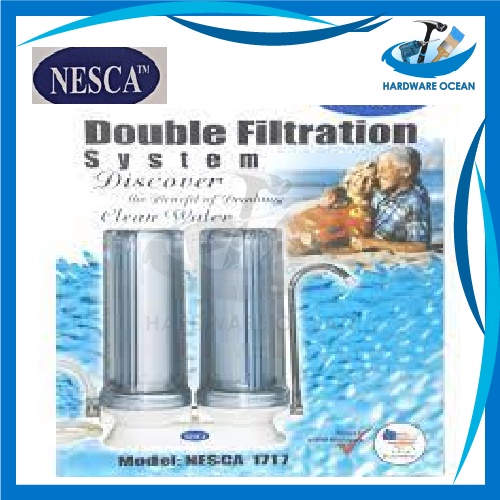 Nesca 10" Double Filtration Water Filter Set System NESCA Filter ...