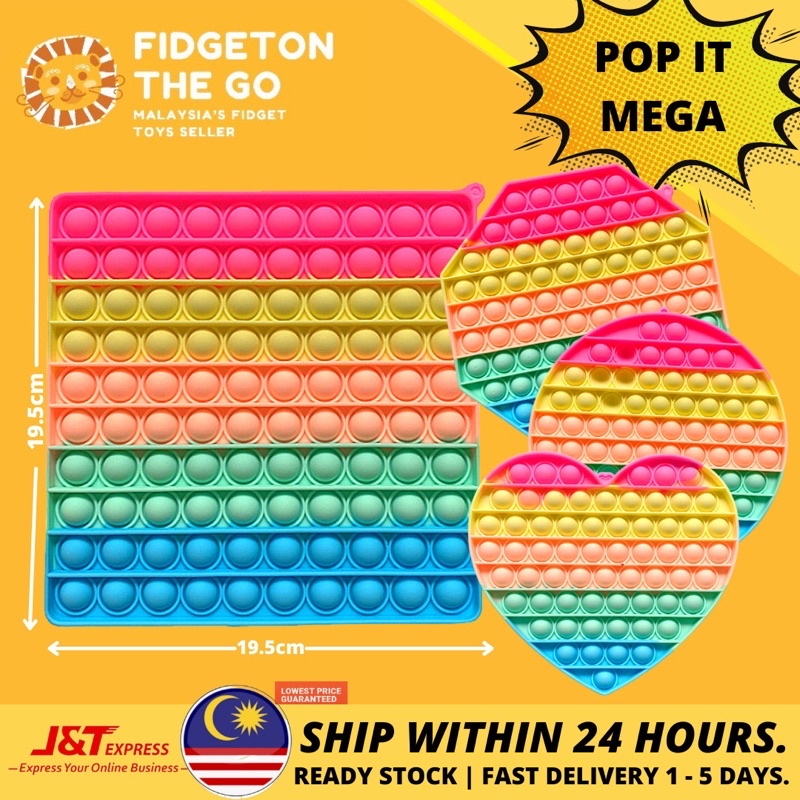[J&T Express] Popit Pop It Besar Fidget Murah Malaysia Keyboard Toys ...