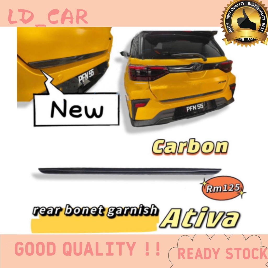 Perodua Ativa Rear Bonnet Garnish Carbon | Shopee Malaysia