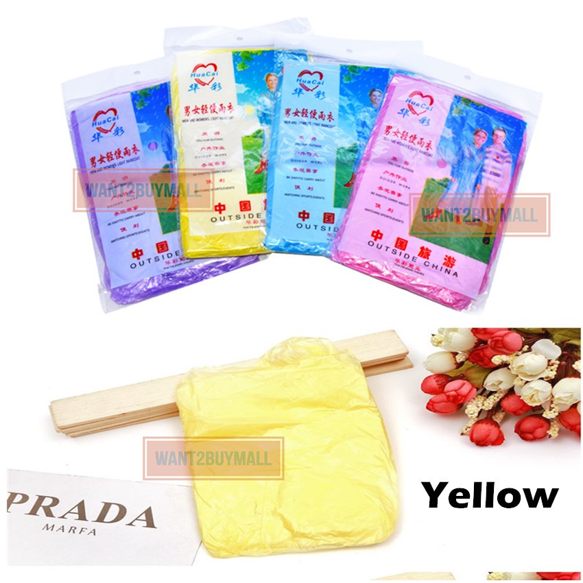 🇲🇾 One Time Use Adult Travel Outdoor Disposable Semi Rain Coat Plastic ...