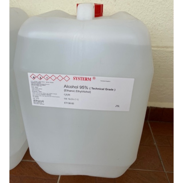 25L Ethanol 95% (Technical Grade) (Alcohol) | Shopee Malaysia