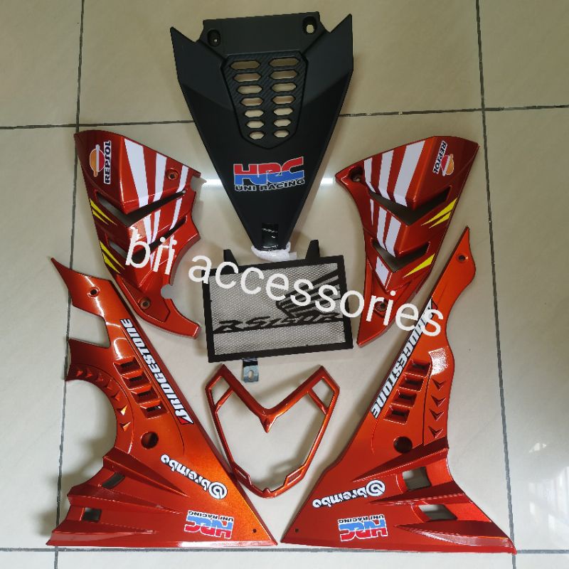 🔥RS 150 V1/V2 Set Package 5 in 1🔥 Bellypat oren/Head lamp cover oren ...