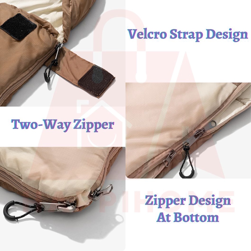 MOBI GARDEN Sleeping Bag with Hood Thick Camping Travel Outdoor Hiking ...