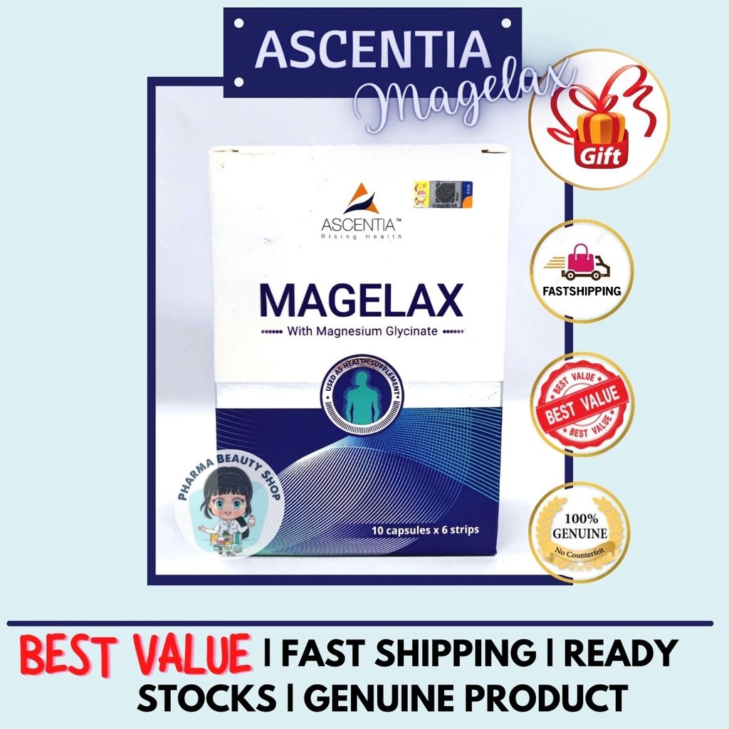 Ascentia Magelax 60 capsules (Magnesium Support) | Shopee Malaysia