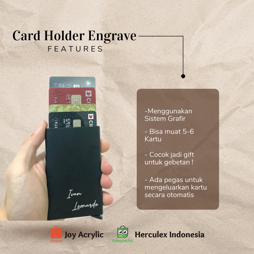 Custom Card Holder/ Card Wallet RFID Card Holder | Shopee Malaysia