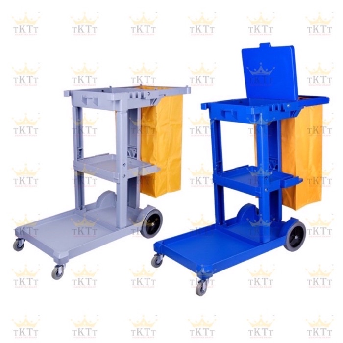 TKTT ™️ Commercial Janitor Cart Heavy Duty Cleaner Trolley ...