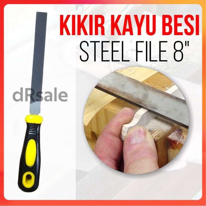 8" Flat Steel File Kikir Besi Kayu Rata 8 Inci | Shopee Malaysia