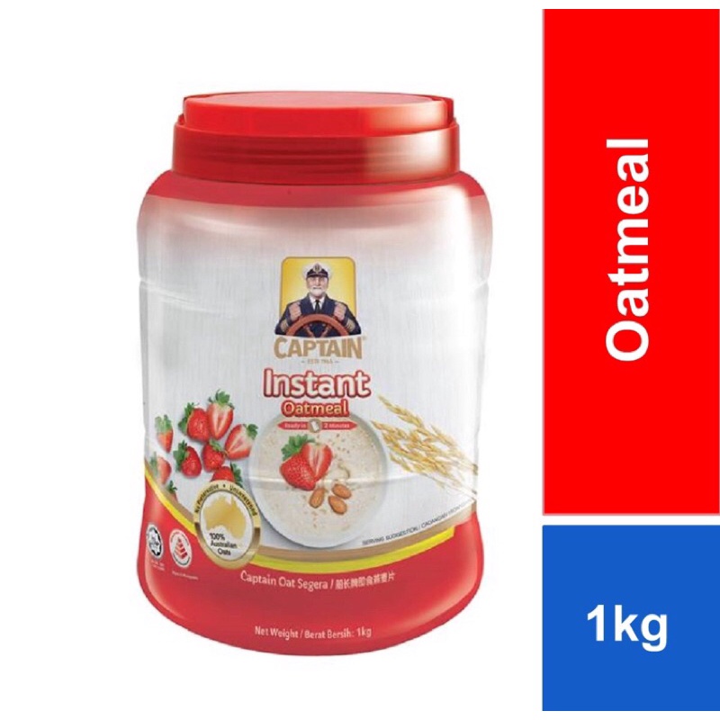 Captain Oats Jar Instant/Quick Cook 1kg | Shopee Malaysia