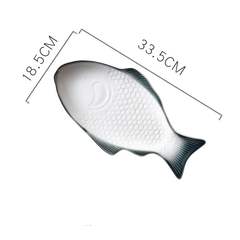 Locaupin Fish Plates Dinner Plates Ceramic Plate Family Dinner Plate ...