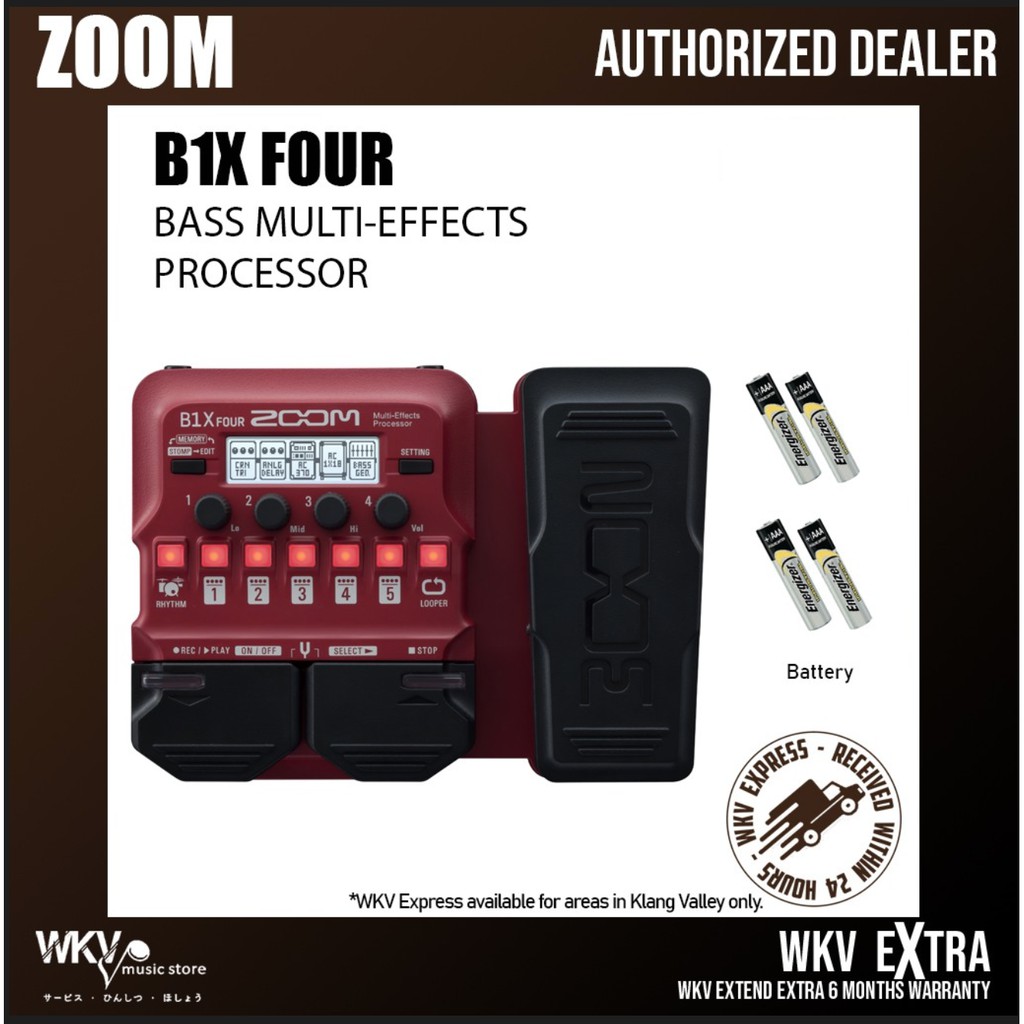 Zoom B1X FOUR Bass Multi-effects Processor (B1XFOUR/ B1Four/ B1 Four ...