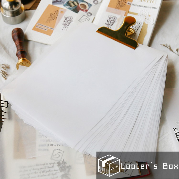 50/20 Sheets A5 Translucent Vellum Tracing Parchment Journal Decorative ...