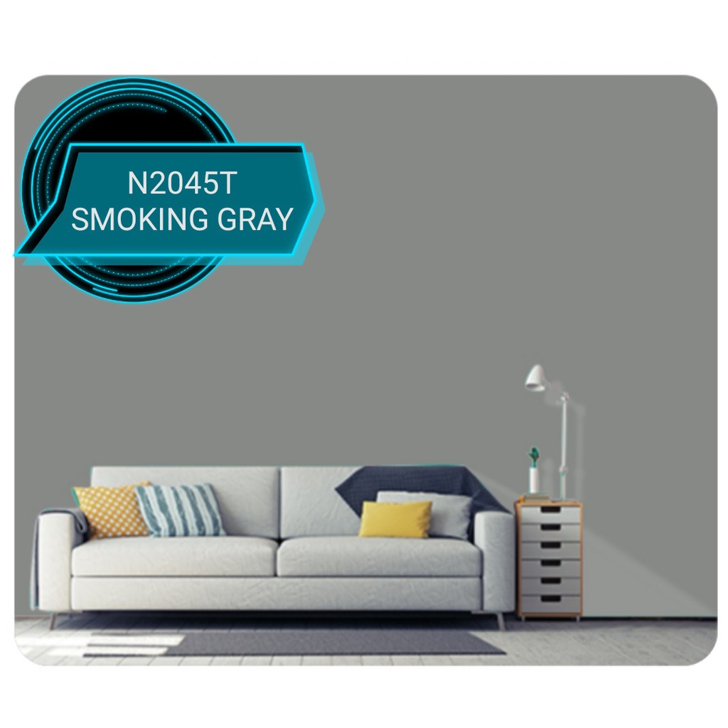 NIPPON Interior Paint Q-Glo 5 liter - N2045T SMOKING GRAY | Shopee Malaysia