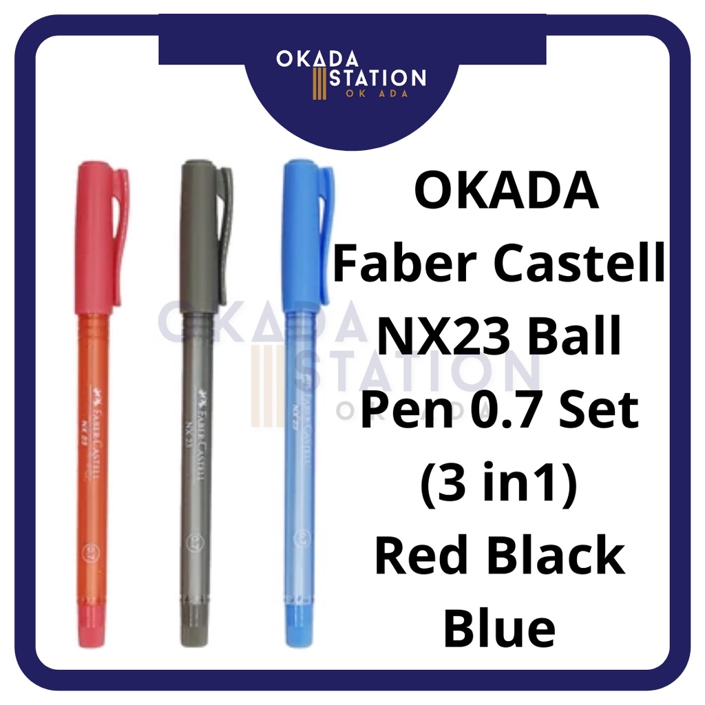 (RM2.20) Faber Castell NX23 Ball Pen 0.7 Set (3 in1) / Ball Pen / NX23 ...