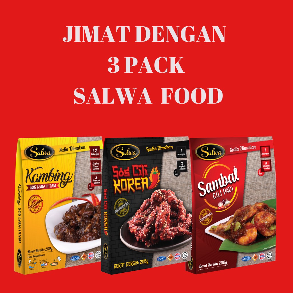 READY STOCK SALWA FOOD JIMAT 3 IN 1 SALWA FOOD PACK SEDAP JIMAT MASA ...
