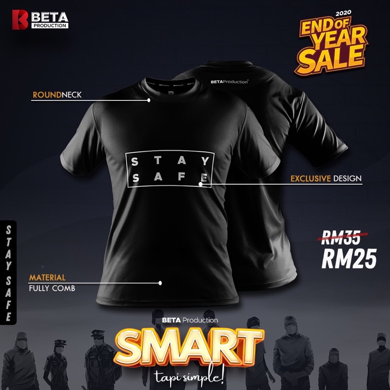 Stay Safe shirt (BETA Production) | Shopee Malaysia
