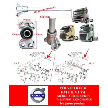 VOLVO TRUCK FM FH V3 V4 MUDGUARD BRACKET (7401079959) | Shopee Malaysia