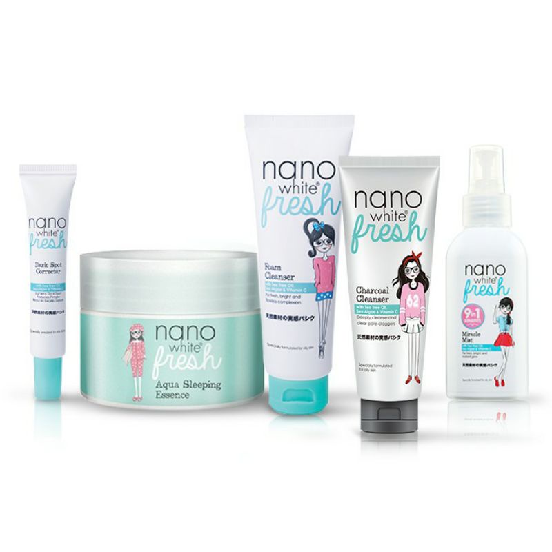 Nanowhite Fresh Skincare (Cleanser, Face Mist, Spot Corrector ...
