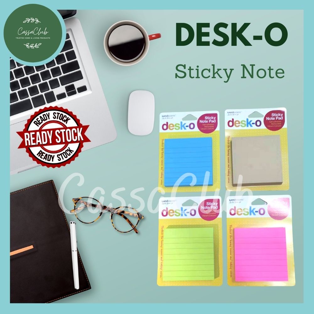 Unicorn Desk-O Sticky Notes Self-Stick Removable Notes Vibrant Colours ...