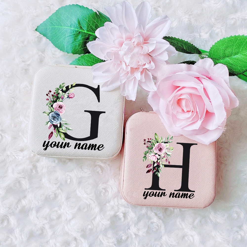 Custom Free Add Name Alphabet Letter Multifunction Mini Jewellery Box ...