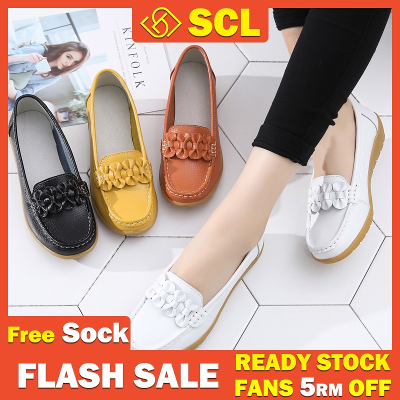[SCL] Women's Loafer Ready Stock Women's Flat Work Moccasin Shoes ...