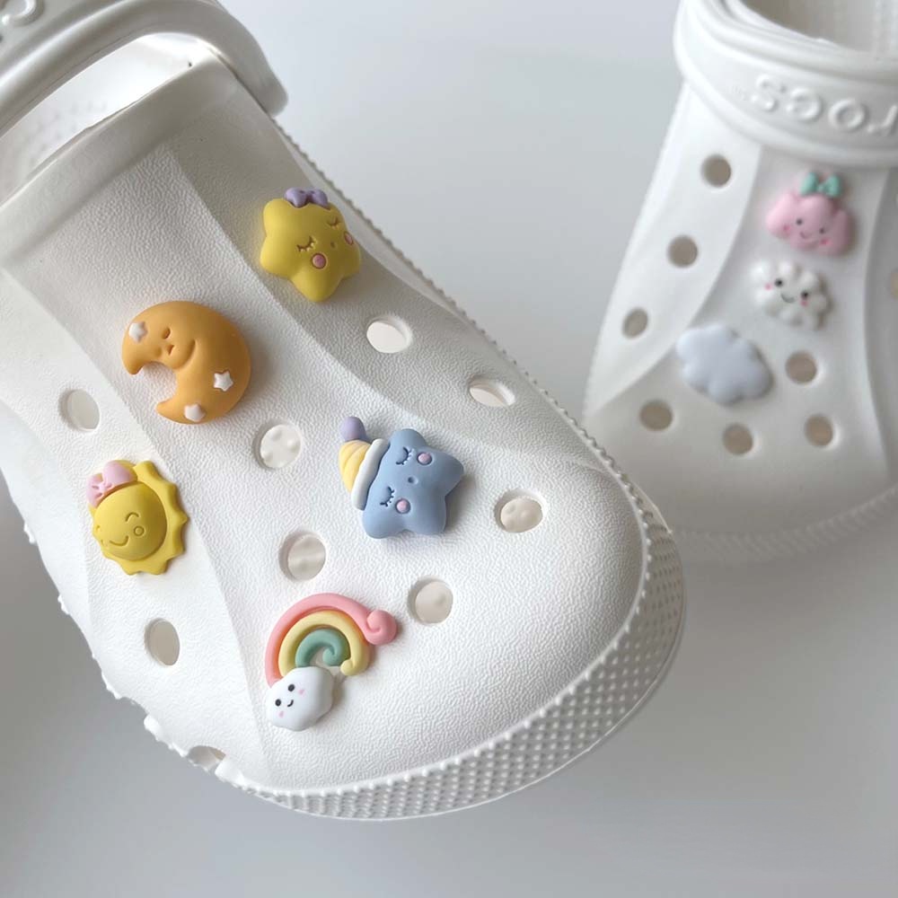 [Charming Deco] Cutie Weather (7 Types) Button Shoe Cute Croc Charms ...
