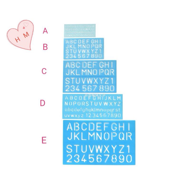 Alphabet Number Stencil Ruler / ABC Ruler | Shopee Malaysia