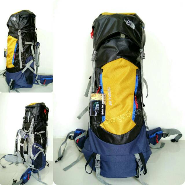 Tnf The North Face 60l Gold Backpack Camping Sport | Shopee Malaysia