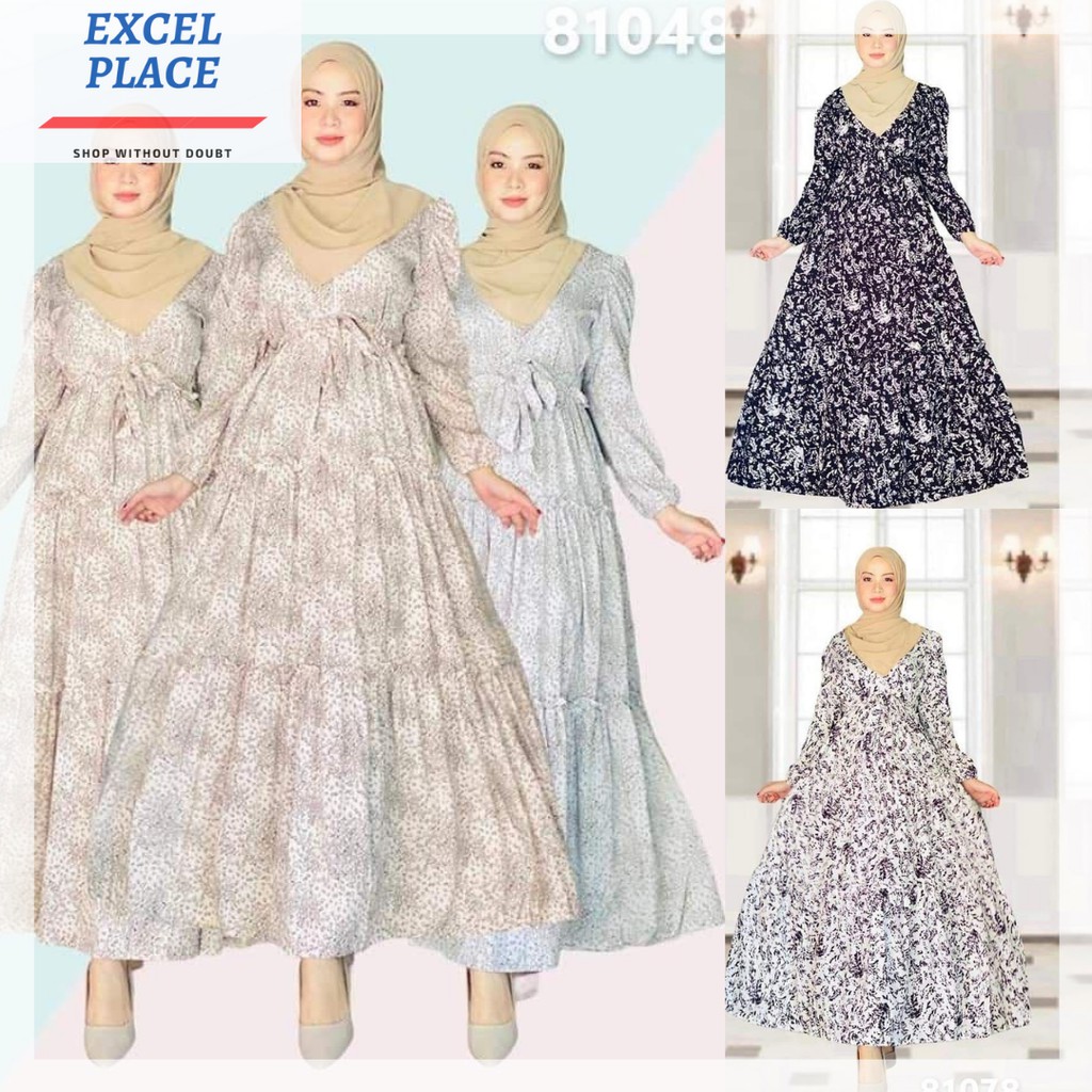 Baju Blouse Kembang Labuh Wanita Bunga-Bunga🌸 Baju Kurung Cotton Women ...