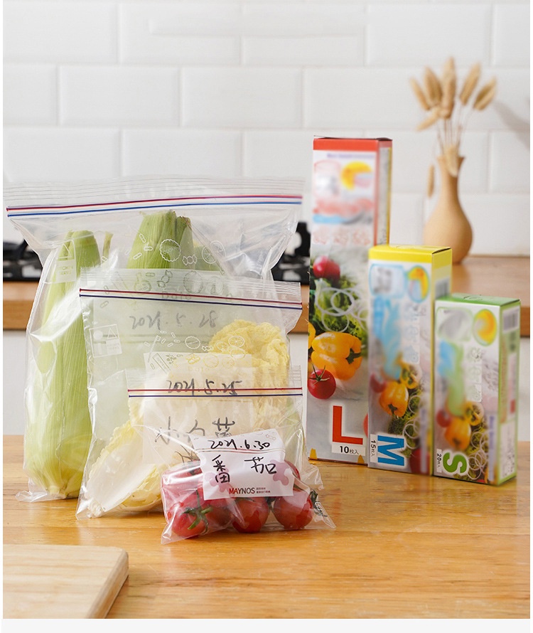 Transparent Zip Lock Food Bag Freezer Resealable Storage Zipper Bag Dry ...
