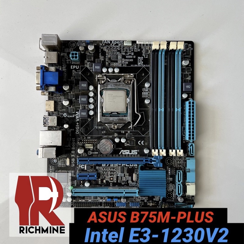 {ReadyStock} Combo Gaming Set E3-1230V2 + ASUS B75M-PLUS Motherboard same i7-3770 desktop office ...