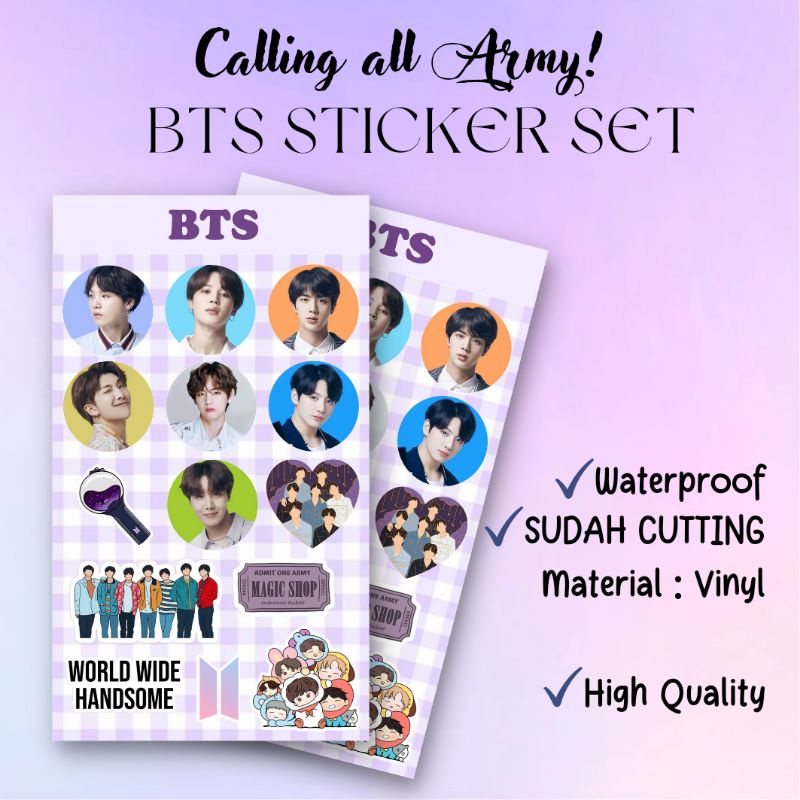 Kpop BTS Aesthetic Sticker Bangtan Boys Stickers | Shopee Malaysia