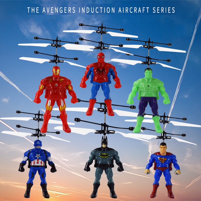 Flying Spiderman America Toy Air Dancing Doll Avengers Gesture ...