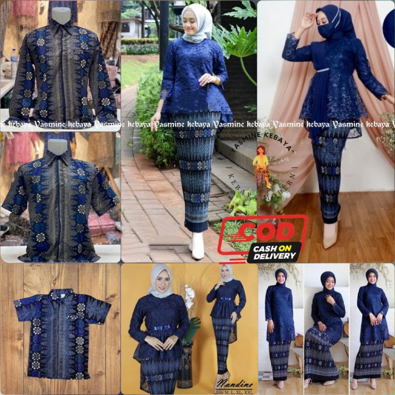 KEMEJA Baju BATIK COUPLE/COUPLE Uniform/COUPLE KEBAYA Brocade Tunic SET ...