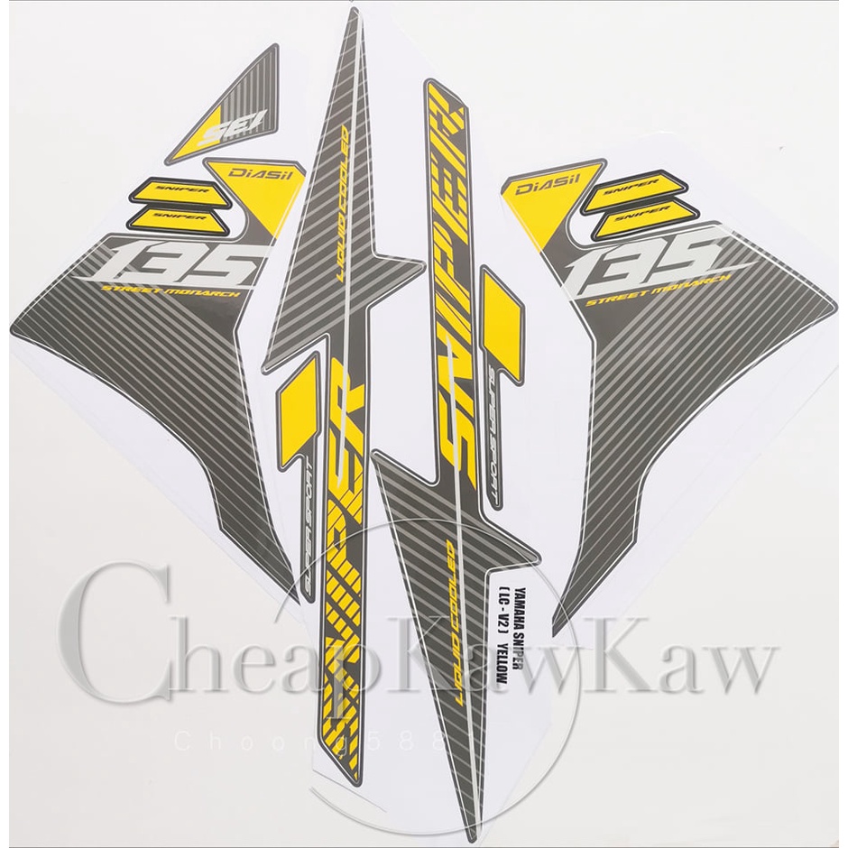Yamaha LC135 New V2 V3 V4 V5 Sniper 135 ( 8 ) Body Cover Set Stripe ...