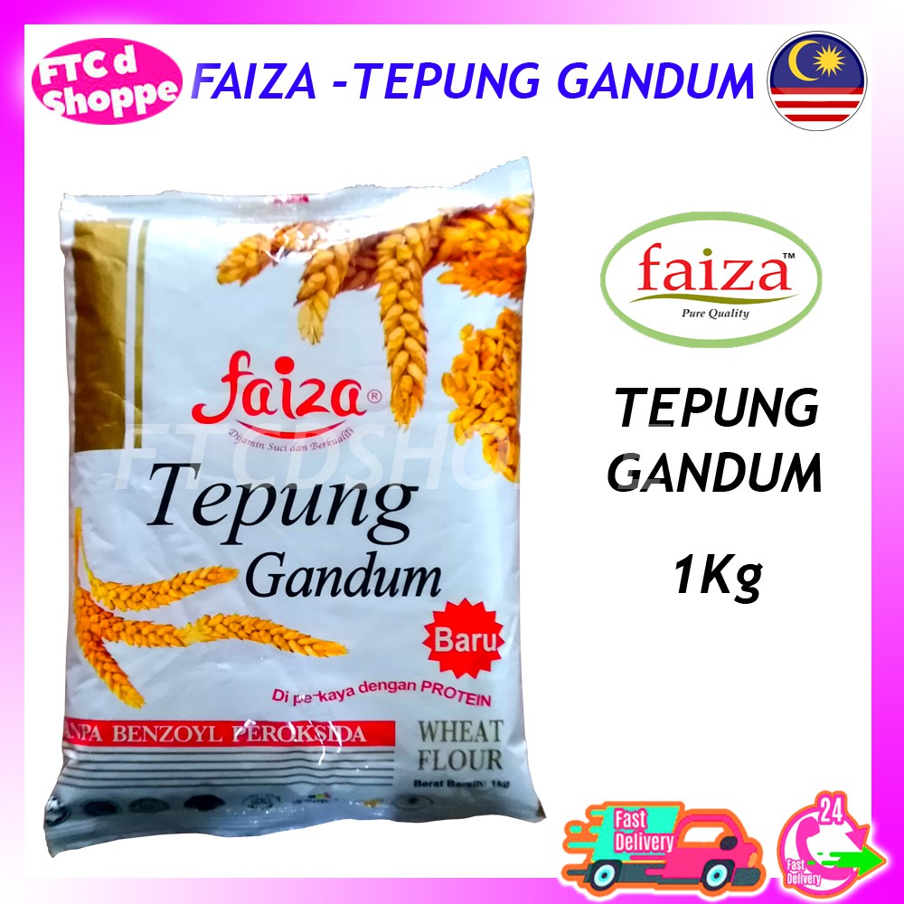 FAIZA - TEPUNG GANDUM TANPA BENZOYL PEROKSIDA 1KG - FTC | Shopee Malaysia
